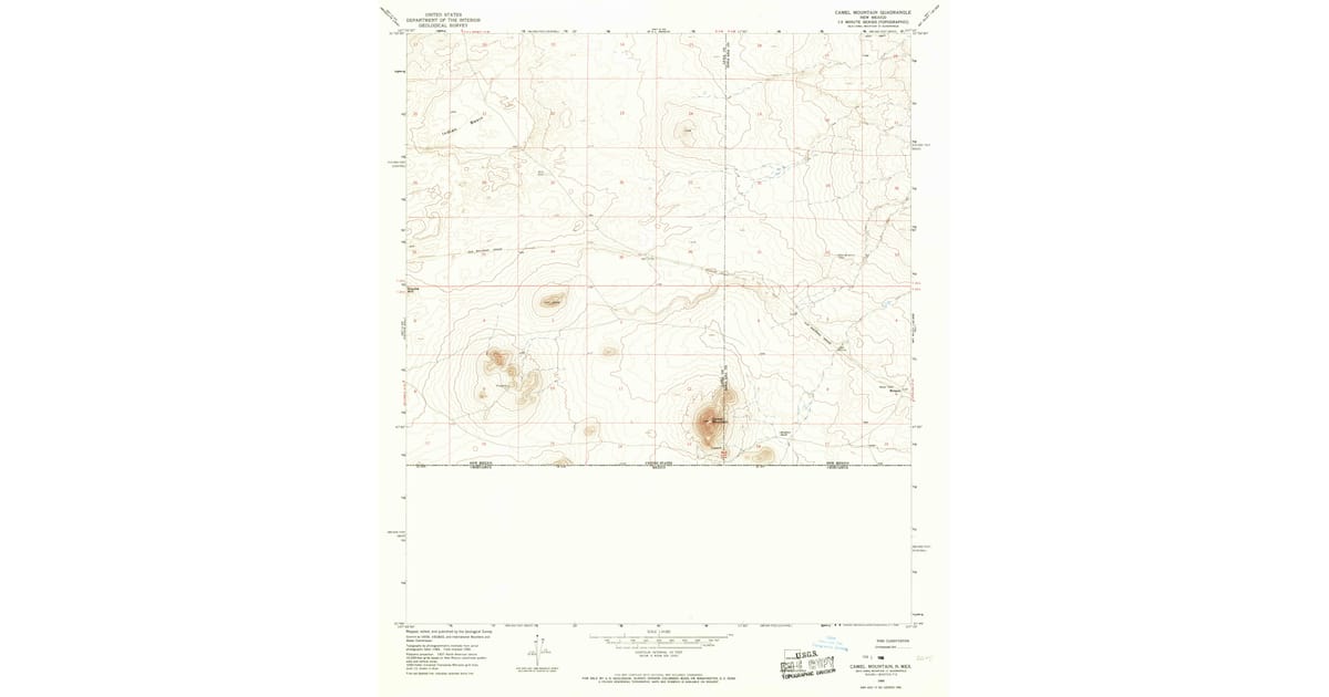1965 Map of Camel Mountain, Luna County, NM — High-Res | Pastmaps