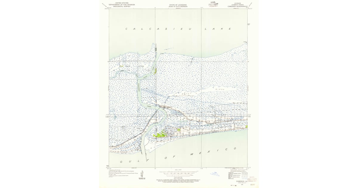 Old Historical Maps of Cameron, LA | Pastmaps