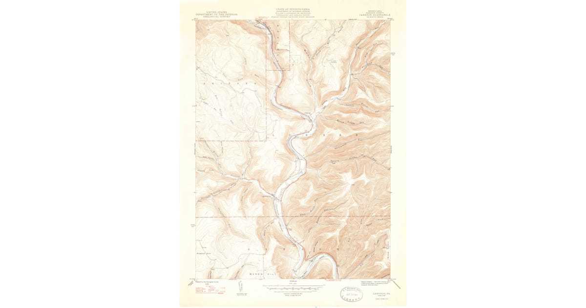 1947 Map of Cameron, Cameron County, PA — High-Res | Pastmaps
