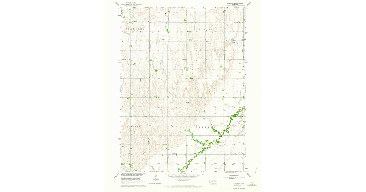 1962 Map of Cameron, Hall County, NE — High-Res | Pastmaps
