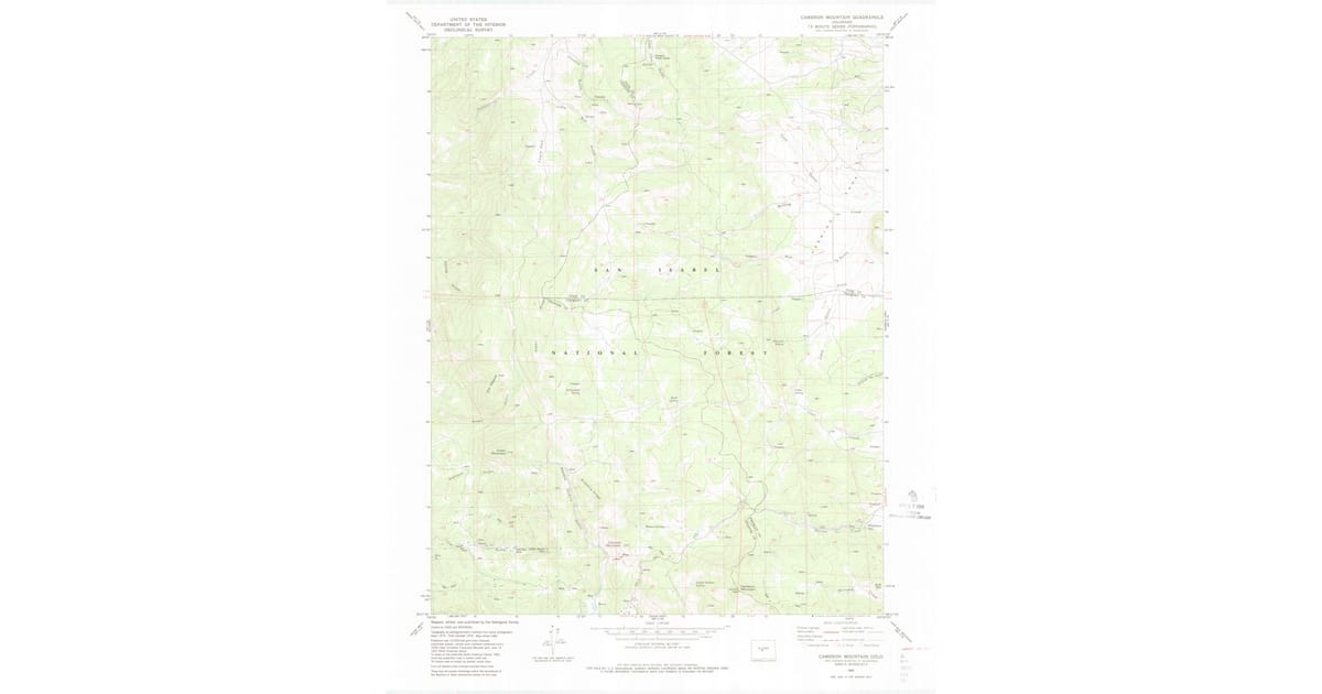 1983 Map of Cameron Mountain, Chaffee County, CO — High-Res | Pastmaps