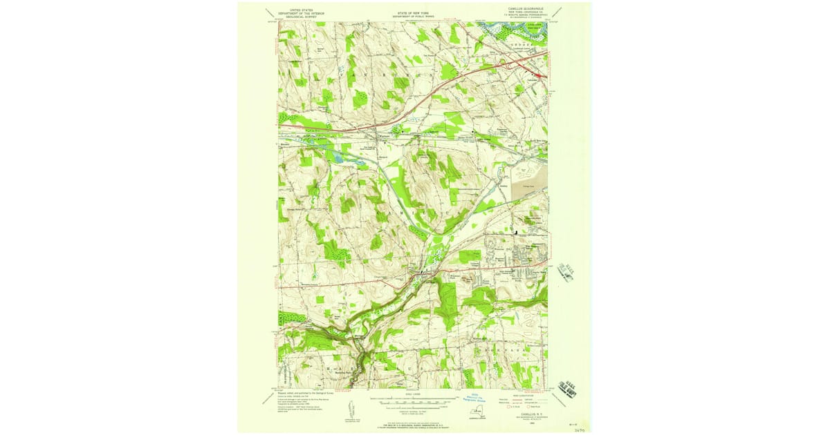 1955 Map of Camillus, Onondaga County, NY — High-Res | Pastmaps