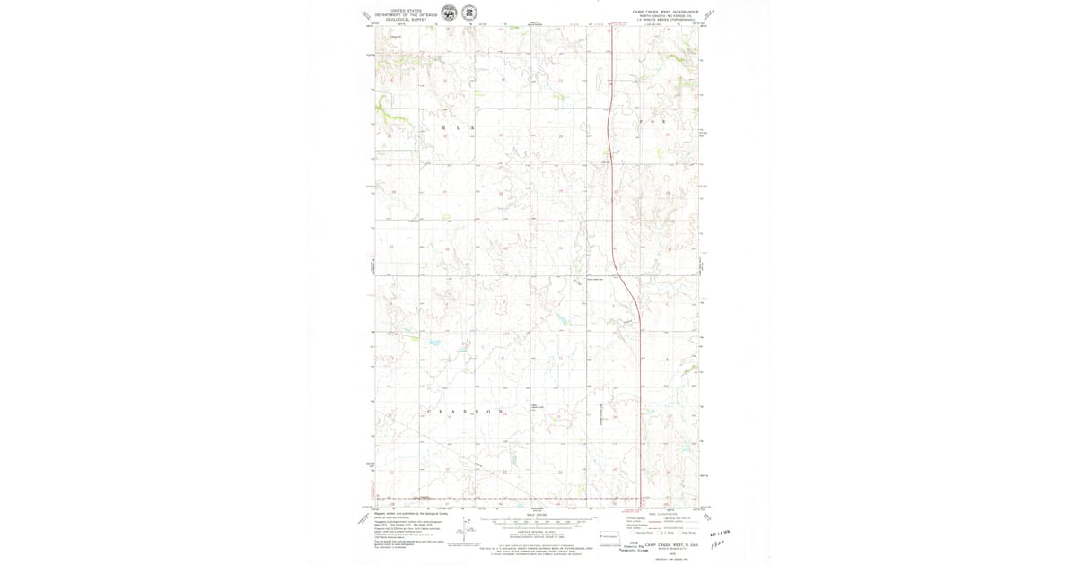 1978 Map of Camp Creek West, McKenzie County, ND — High-Res | Pastmaps