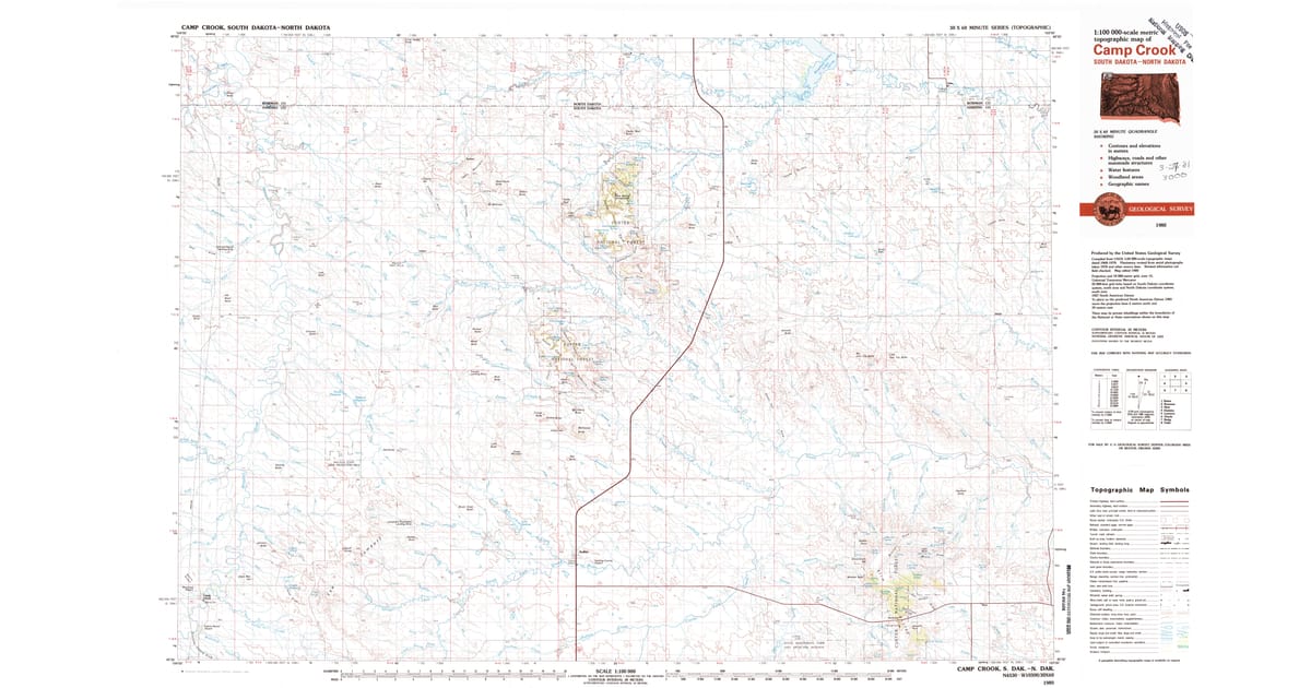 1980s Maps of Buffalo, SD | Pastmaps