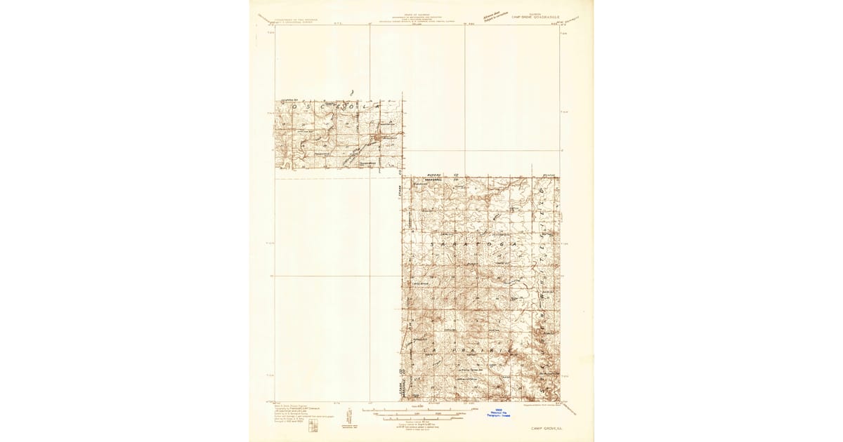 1933 Map of Camp Grove, Stark County, IL — High-Res | Pastmaps