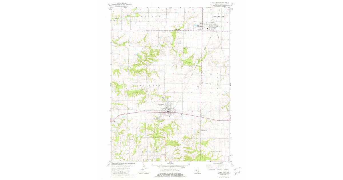 1981 Map of Camp Point, IL — High-Res | Pastmaps