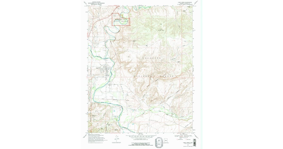 1969 Map of Camp Verde, AZ — High-Res | Pastmaps