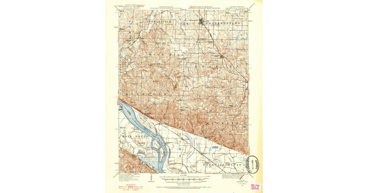 1916 Map of Campbell Hill, IL — High-Res | Pastmaps