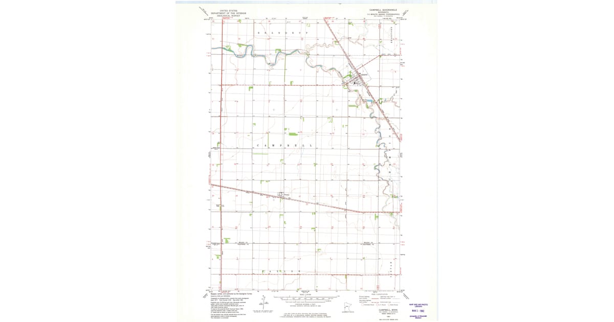1980s Maps of Traverse County, MN | Pastmaps
