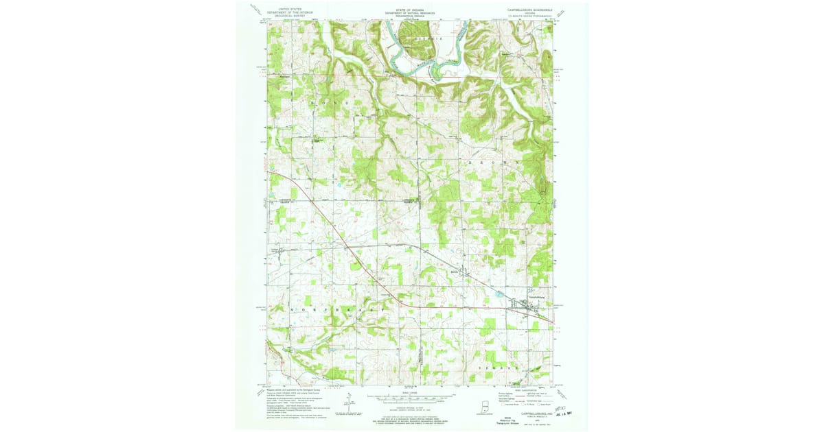 1970s Maps of Lawrence County, IN | Pastmaps