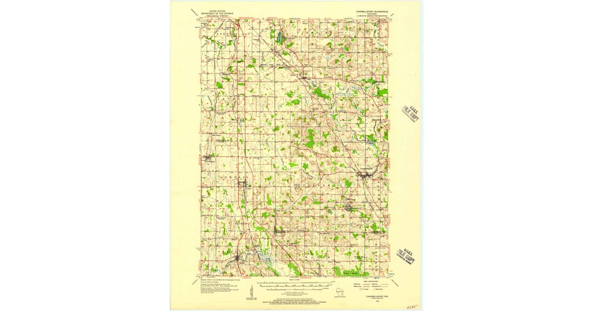 1950s Maps of Washington County, WI | Pastmaps