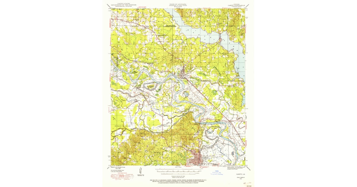 1940s Maps of Campti, LA | Pastmaps
