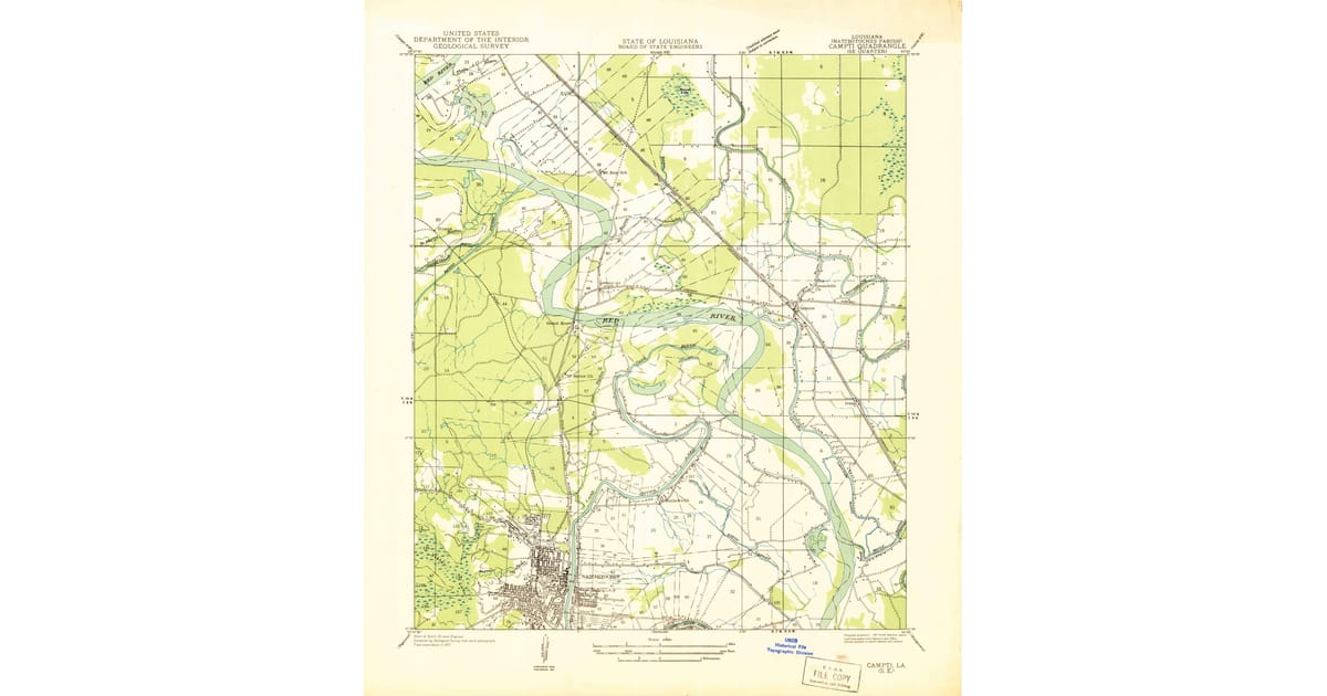 Old Maps of Grand Ecore, LA | Pastmaps