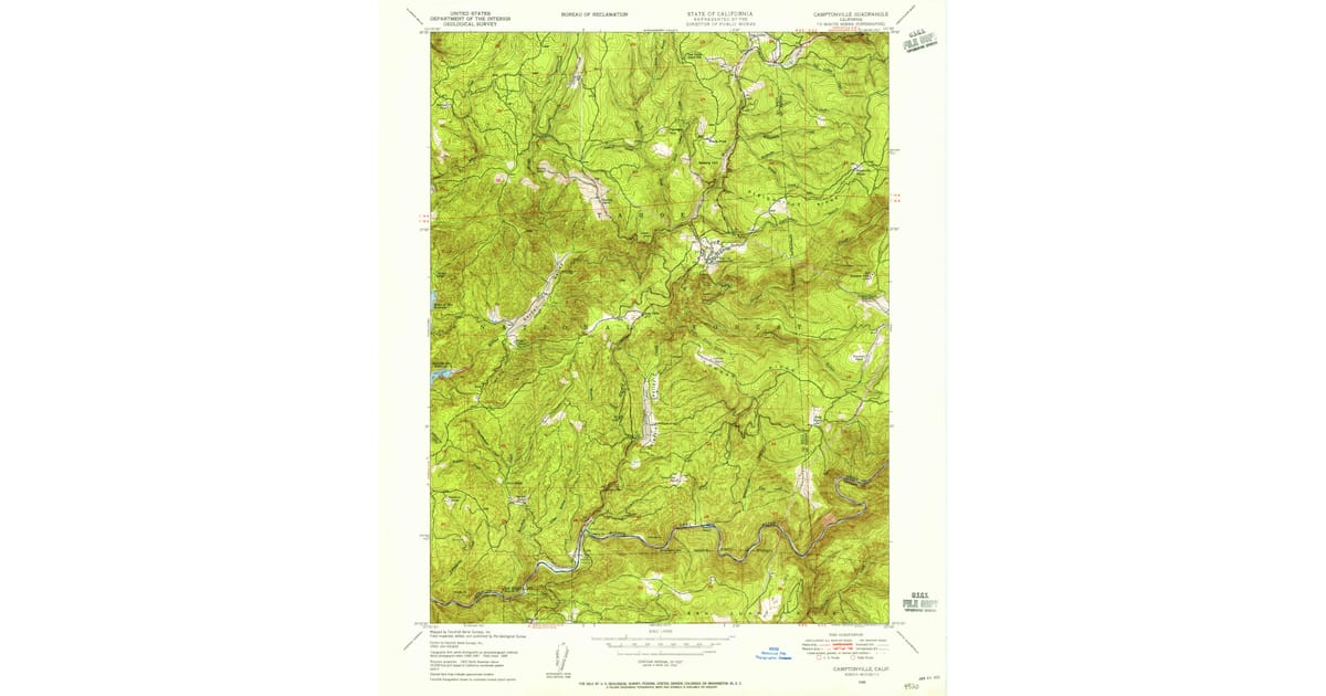 1948 Map of Camptonville, CA — High-Res | Pastmaps