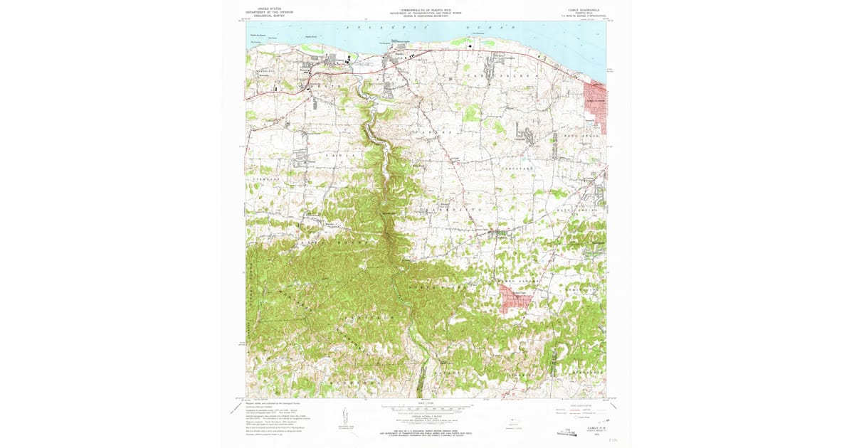 1972 Map of Camuy, PR — High-Res | Pastmaps