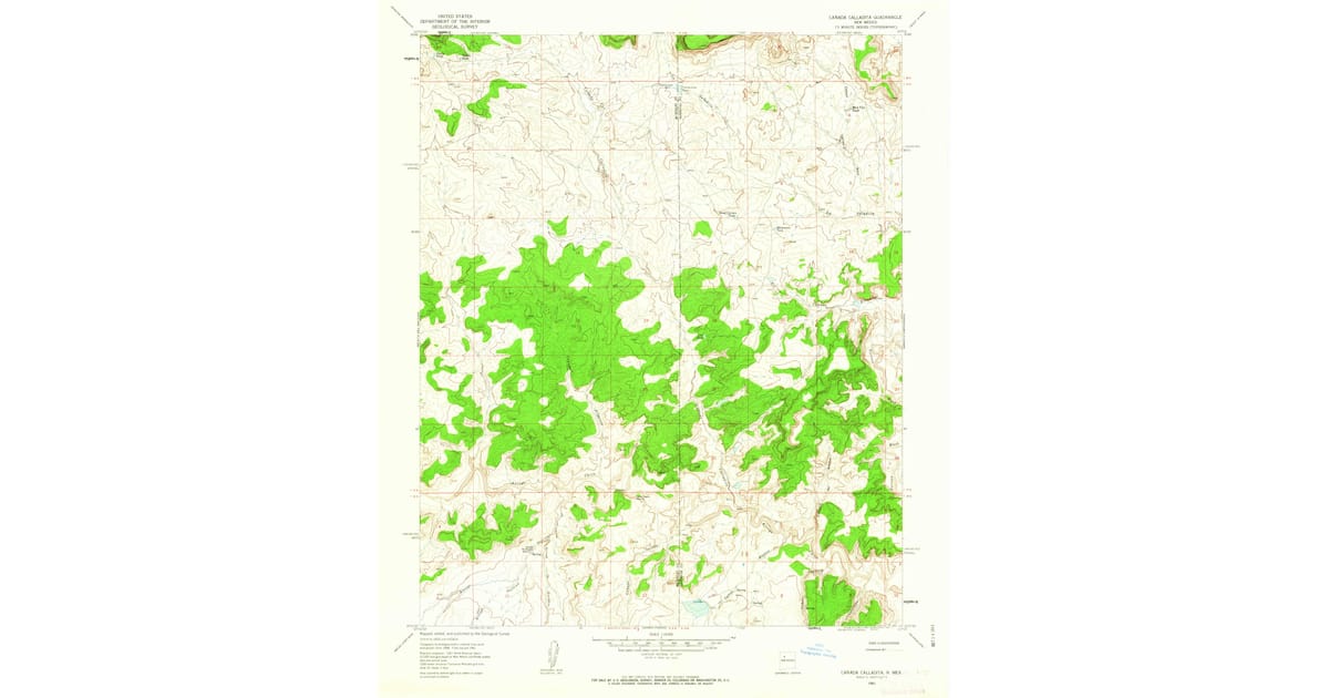 1961 Map of Canada Calladita, McKinley County, NM — High-Res | Pastmaps