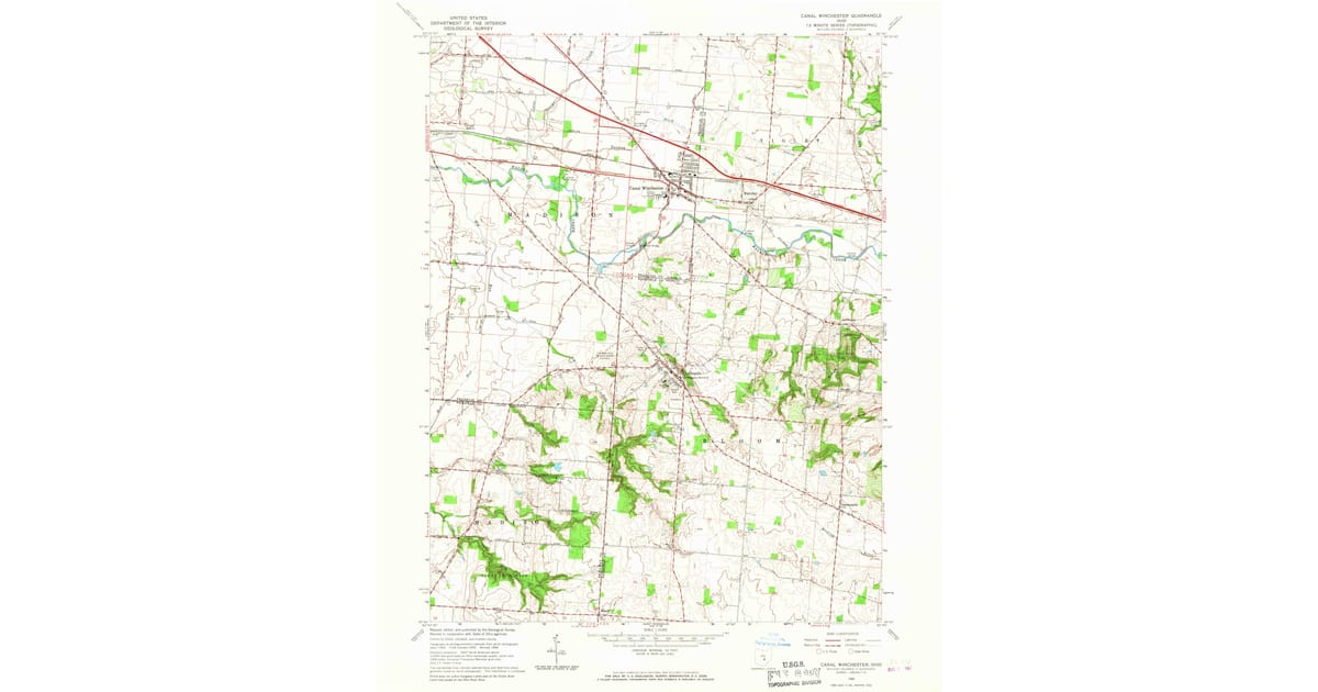 1966 Map of Canal Winchester, OH — High-Res | Pastmaps