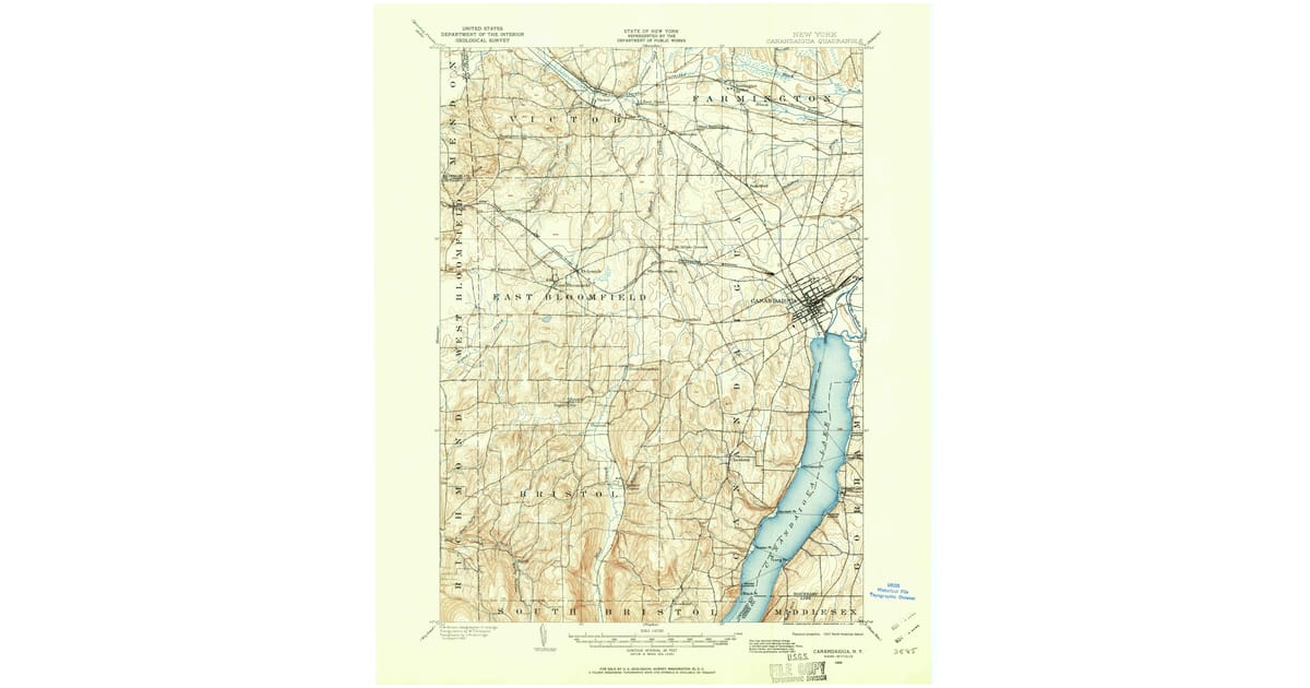 Old Maps of Canandaigua, NY for Genealogy | Pastmaps