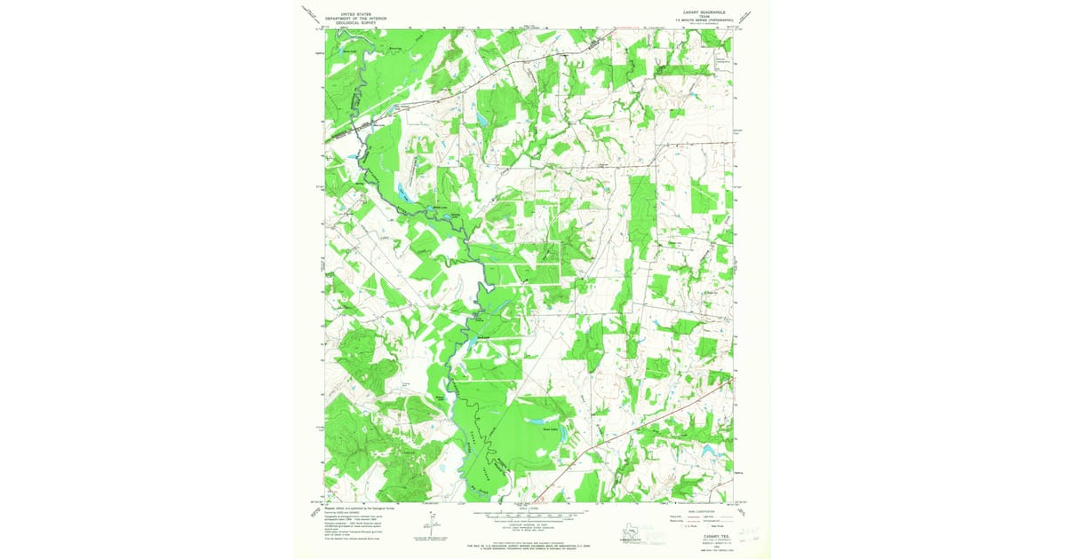1965 Map of Canary, Madison County, TX — High-Res | Pastmaps