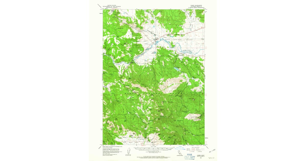 1961 Map of Canby, CA — High-Res | Pastmaps