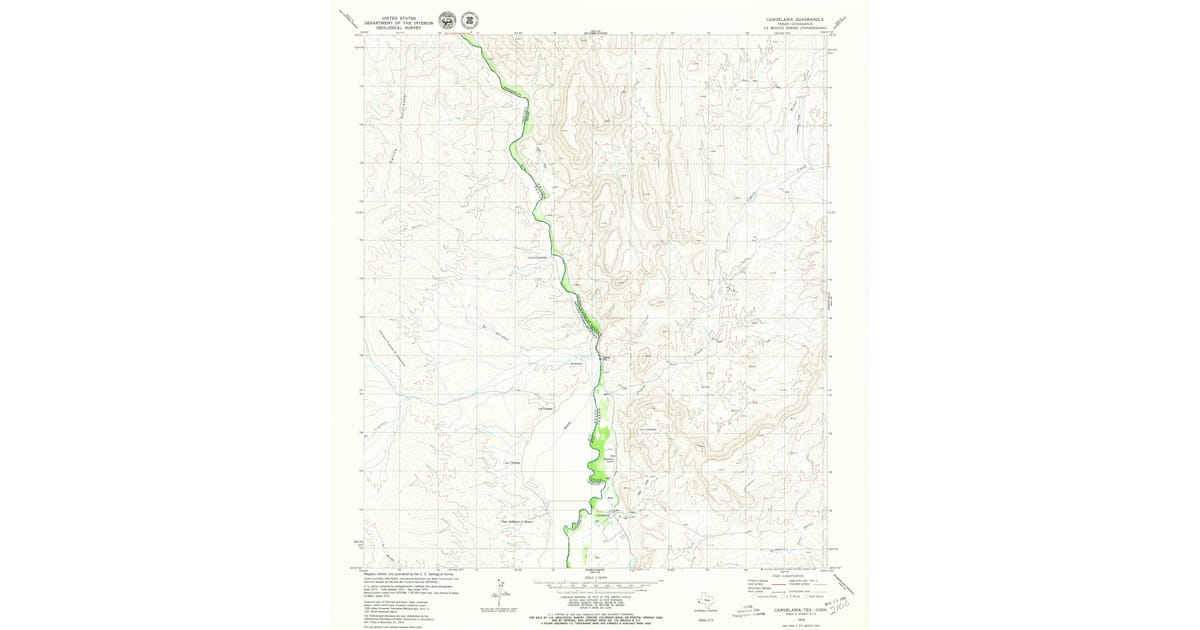 1979 Map of Candelaria, Presidio County, TX — High-Res | Pastmaps