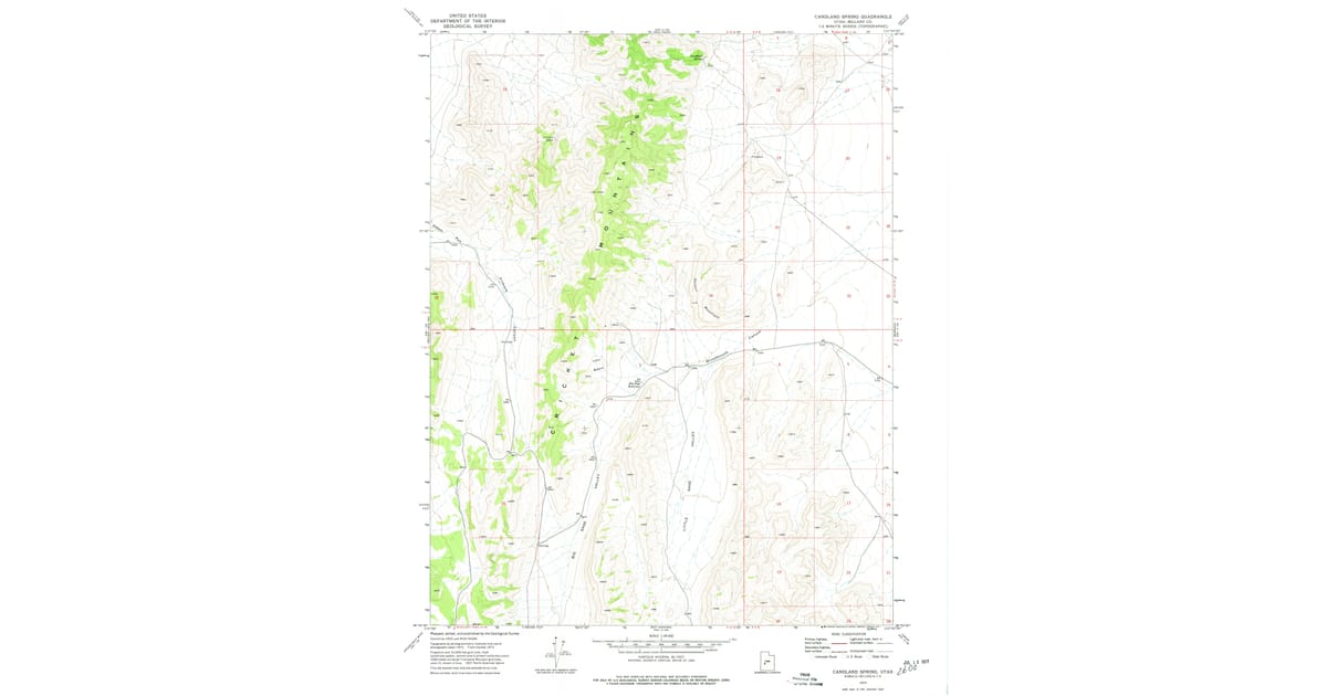 1973 Map of Candland Spring, Millard County, UT — High-Res | Pastmaps