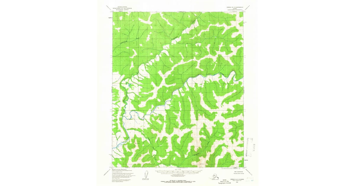 1955 Map of Candle A-2, Nome Borough, AK — High-Res | Pastmaps