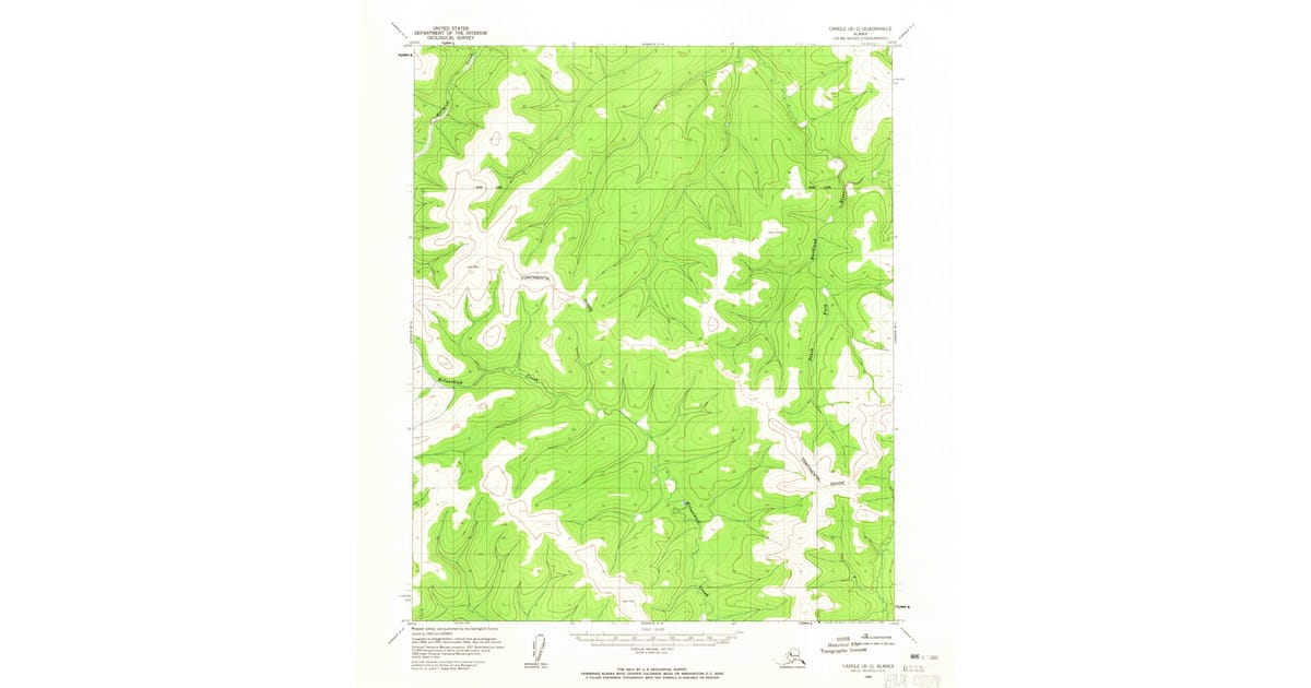 1954 Map of Candle B-2, Nome Borough, AK — High-Res | Pastmaps