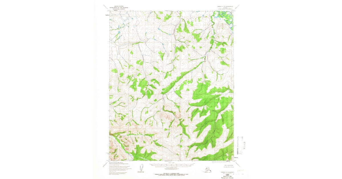 1955 Map of Candle C-3, Northwest Arctic Borough, AK — High-Res | Pastmaps