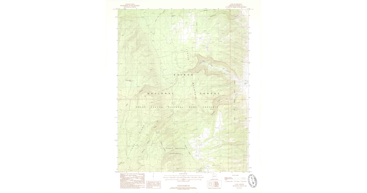 1988 Map of Cane, Coconino County, AZ — High-Res | Pastmaps