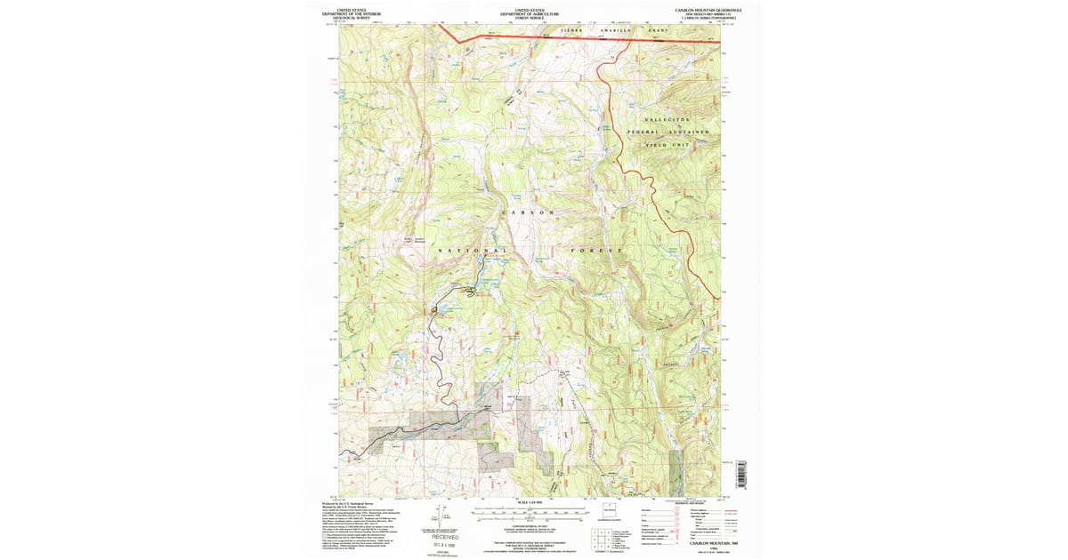 1995 Map of Canjilon Mountain, Rio Arriba County, NM — High-Res | Pastmaps