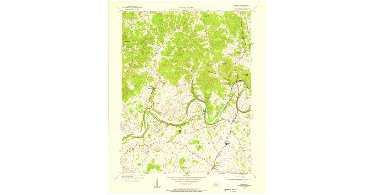 1953 Map of Canmer, Hart County, KY — High-Res | Pastmaps