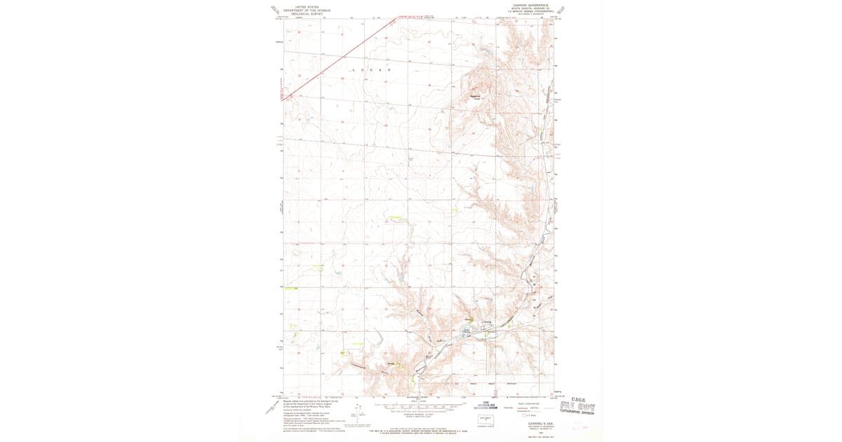 1967 Map of Canning, Hughes County, SD — High-Res | Pastmaps