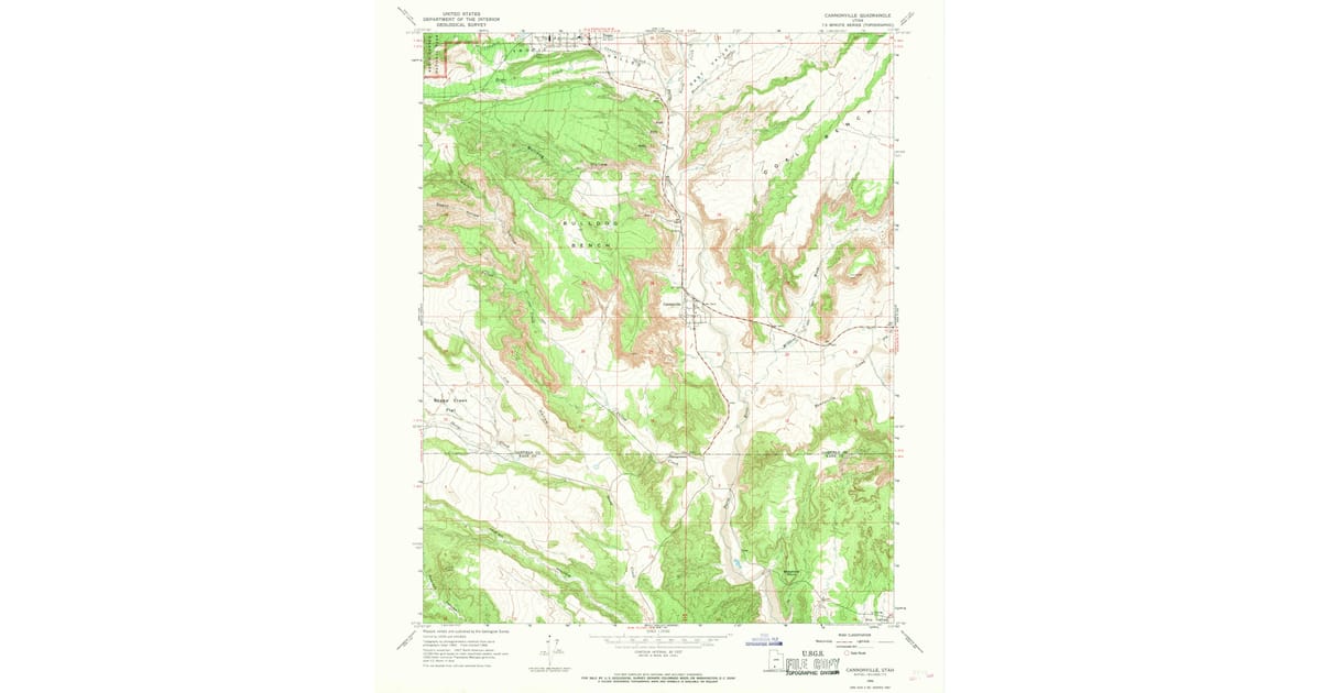 1966 Map of Cannonville, UT — High-Res | Pastmaps