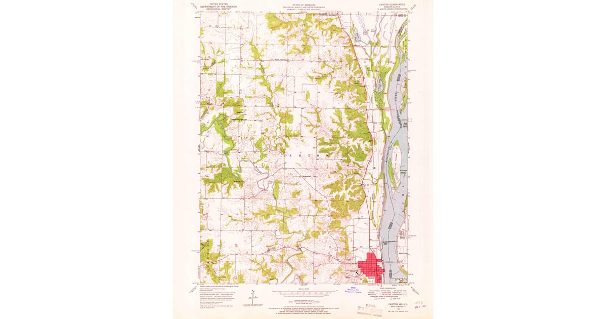1950 Map of Canton, MO — High-Res | Pastmaps