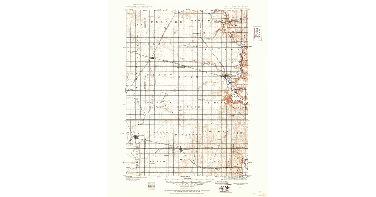 Old Maps of Riverside Township, SD for Hiking & Exploration | Pastmaps