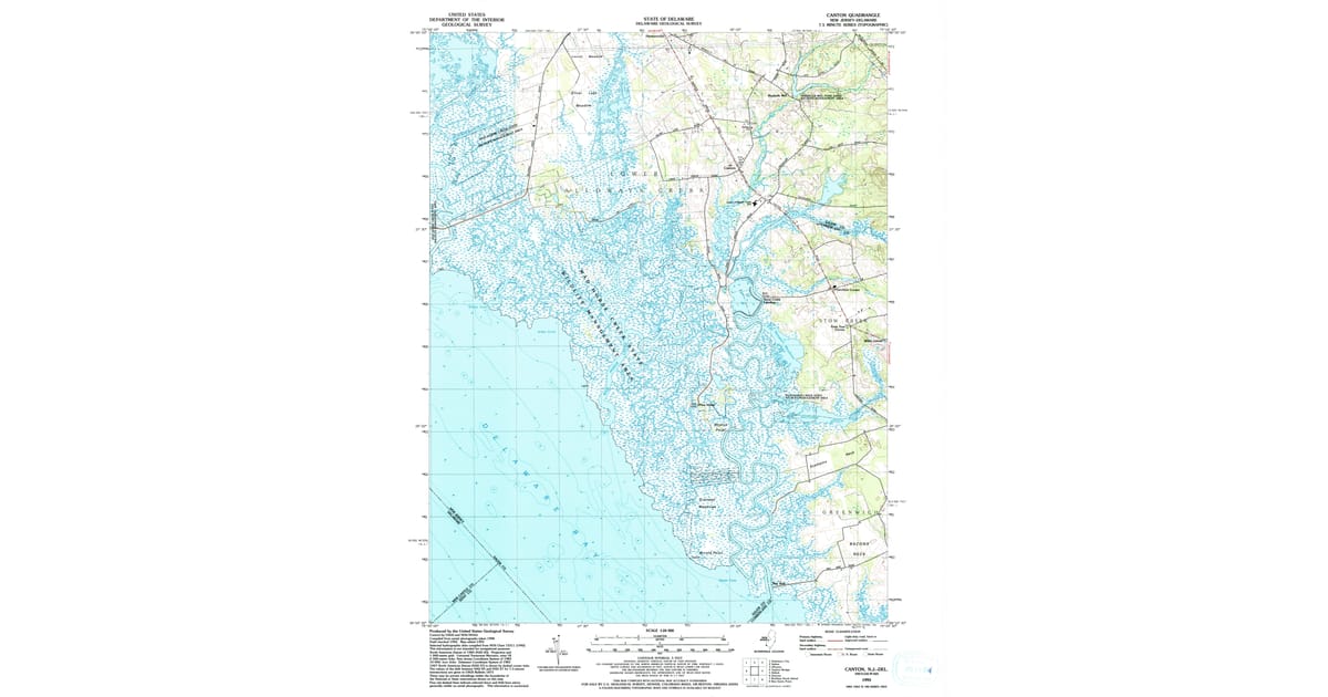 1993 Map of Canton, Salem County, NJ — High-Res | Pastmaps