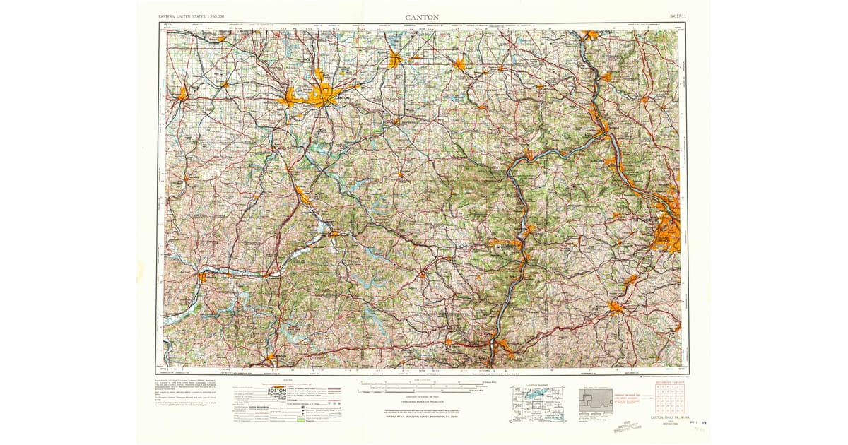 1957 Map of Canton, OH — High-Res | Pastmaps