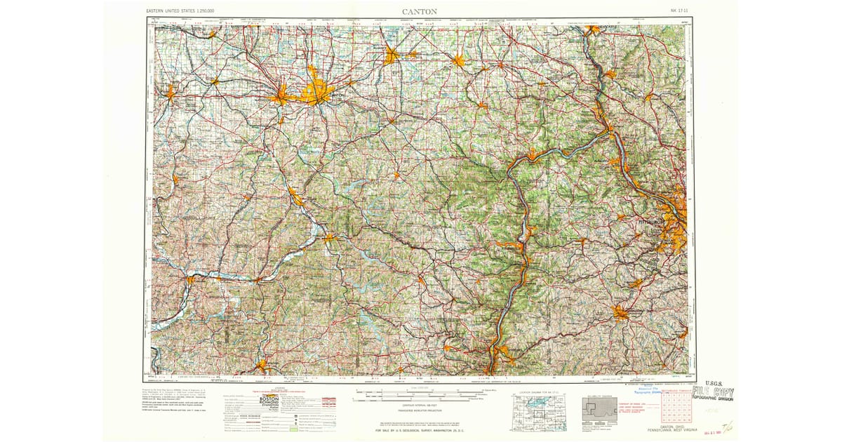1960s Maps of Monaca, PA | Pastmaps