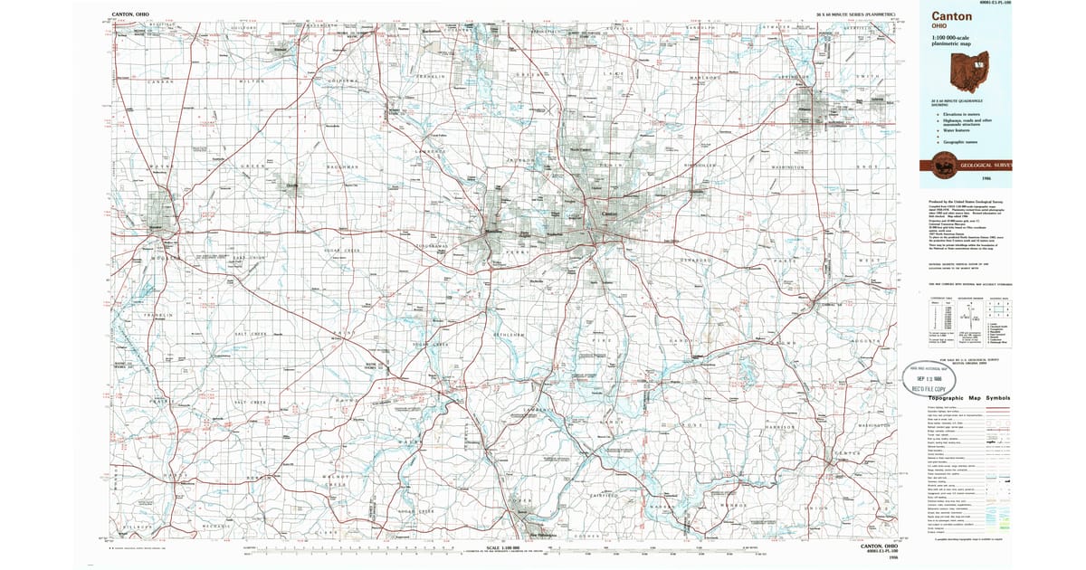 1980s Maps of Doylestown, OH | Pastmaps