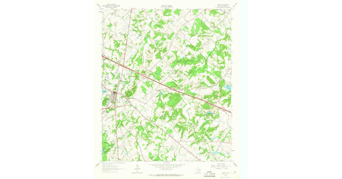1962 Map of Canton, TX — High-Res | Pastmaps