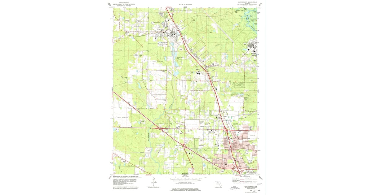 1978 Map of Cantonment, Escambia County, FL — High-Res | Pastmaps