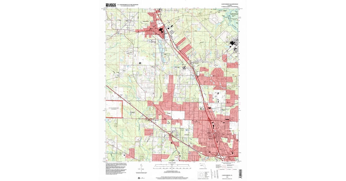 1994 Map of Cantonment, Escambia County, FL — High-Res | Pastmaps