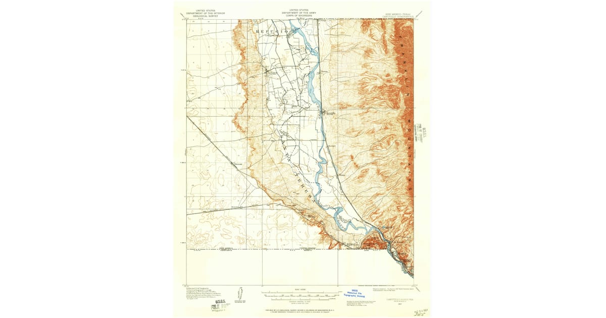 1900s (20th Century) Maps of La Tuna, Anthony | Pastmaps