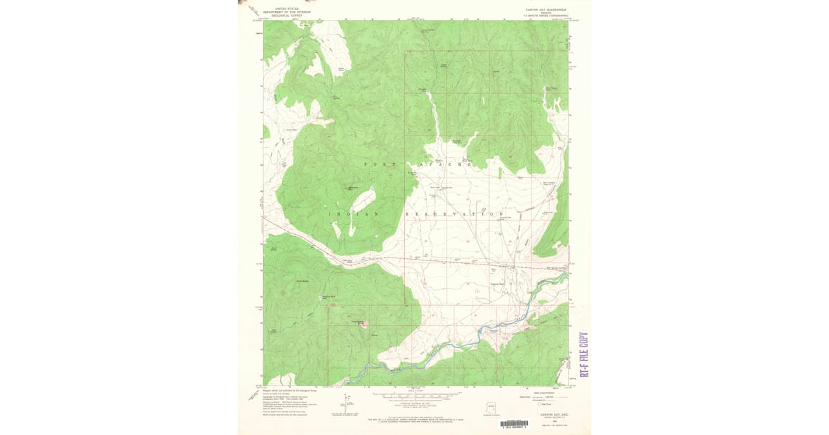 1966 Map of Canyon Day, AZ — High-Res | Pastmaps