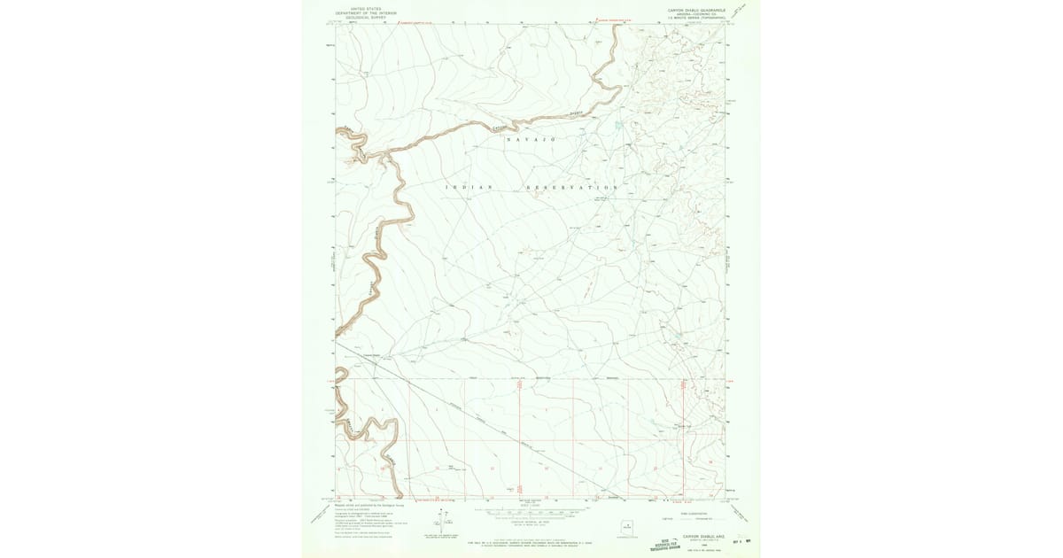 1968 Map of Canyon Diablo, Coconino County, AZ — High-Res | Pastmaps