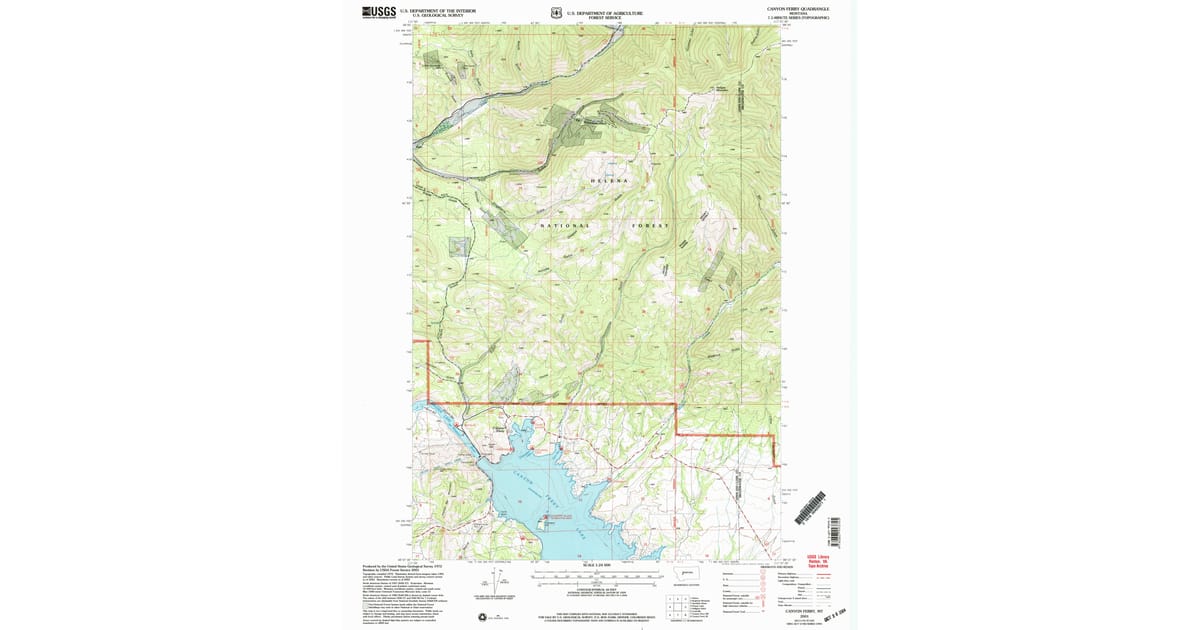 2001 Map of Canyon Ferry, Lewis and Clark County, MT — High-Res | Pastmaps