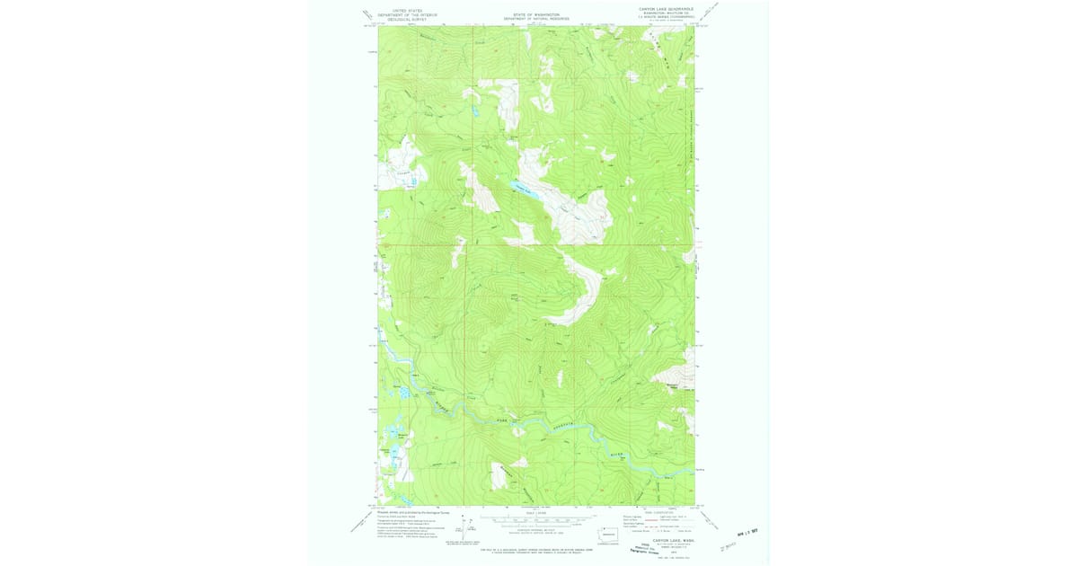 1972 Map of Canyon Lake, Whatcom County, WA — High-Res | Pastmaps