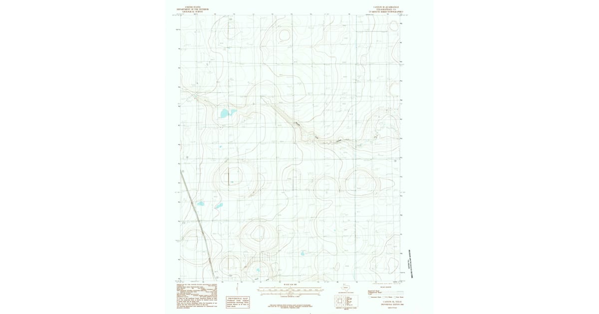 1984 Map of Canyon SE, Randall County, TX — High-Res | Pastmaps