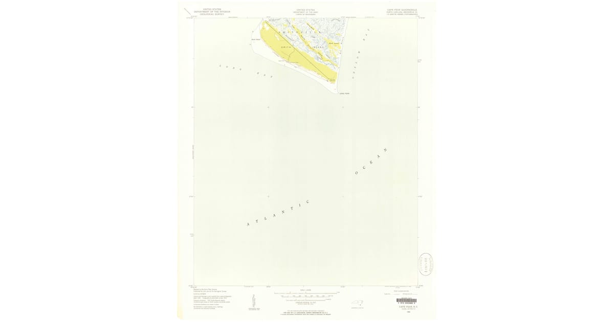 1942 Map of Cape Fear, Brunswick County, NC — High-Res | Pastmaps